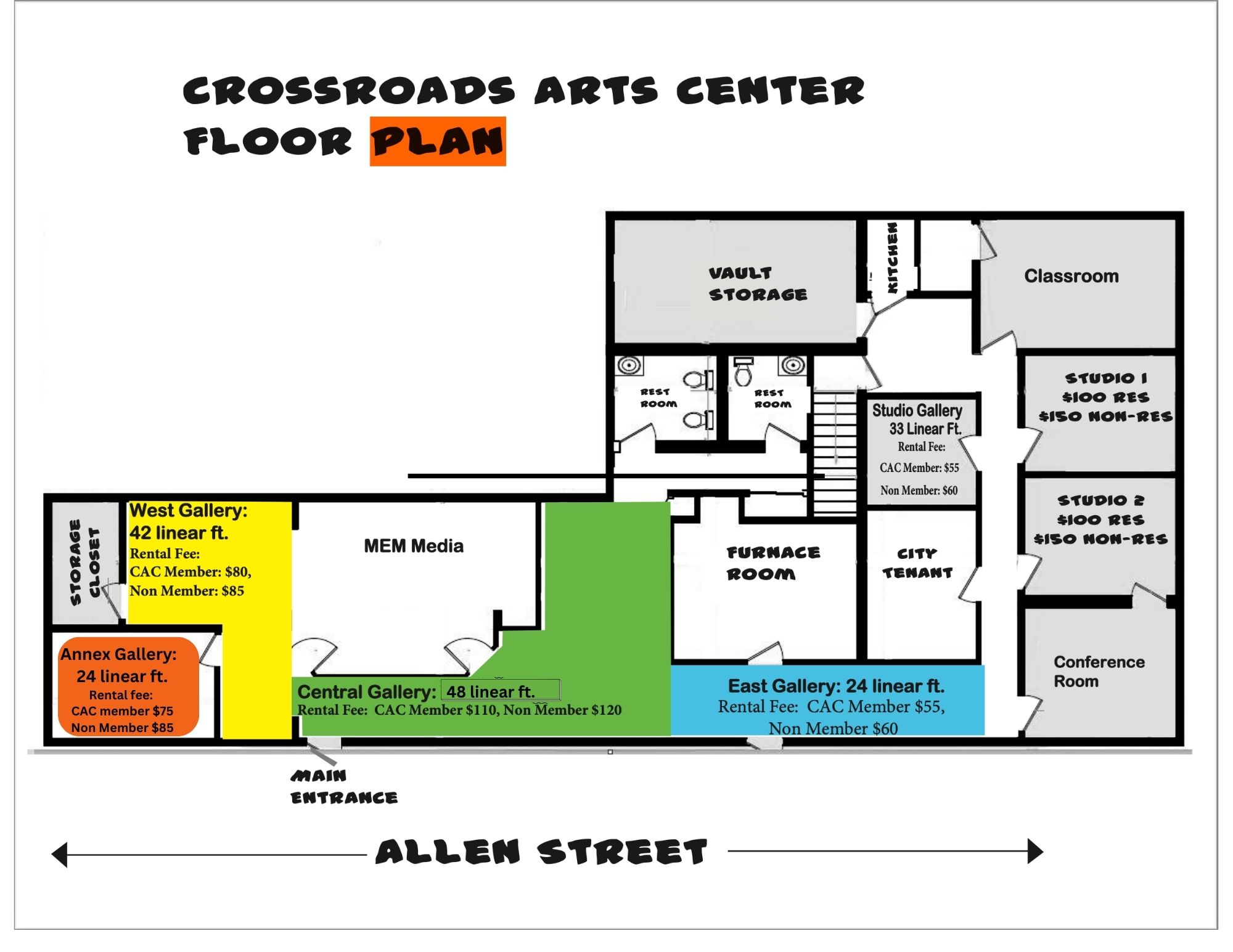 CAC Floor Plan Map - Crossroads Arts Council