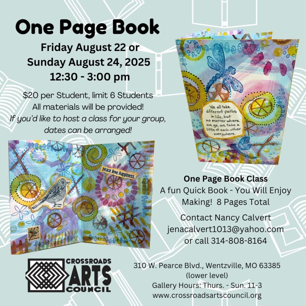 "One Page Book" Art Class - Crossroads Arts Council